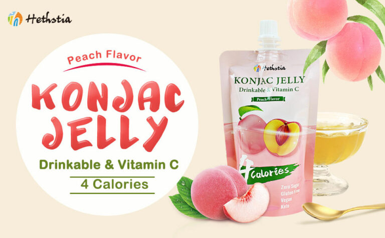 Drinkable Konjac Jelly Peach Flavor - Best Konjac Food Brand • Hethstia
