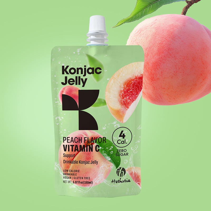 Drinkable Konjac Jelly Peach Flavor - Best Konjac Food Brand • Hethstia